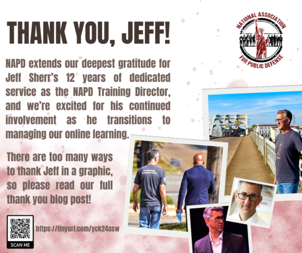 Thank You, Jeff Sherr! - National Association for Public Defense